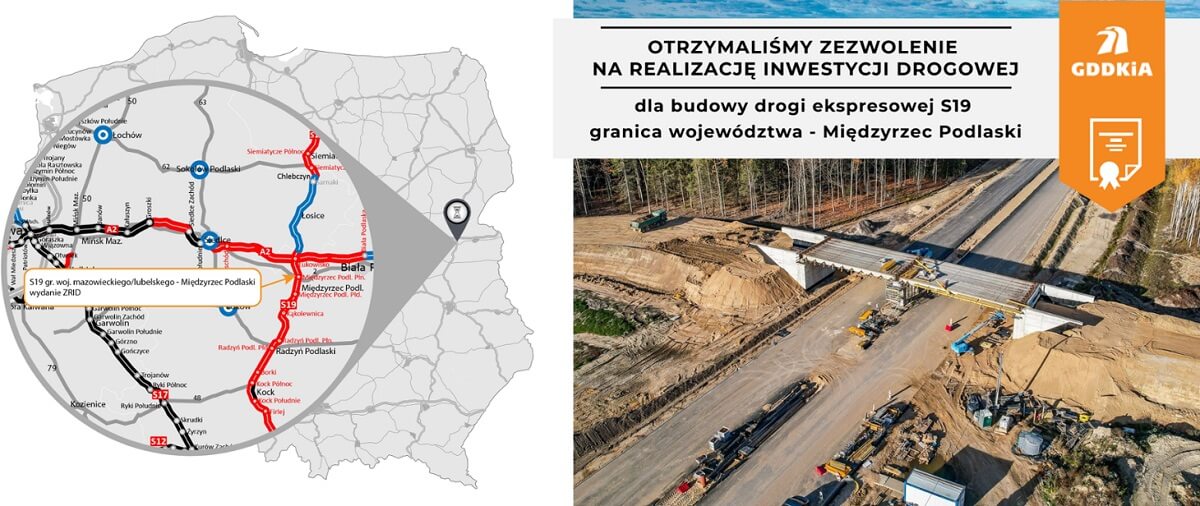 Kolejne km trasy S19. Via Carpatia zyska nowy odcinek, który połączy ją z woj. mazowieckim